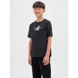 Jack & Jones Junior Jungen T-Shirt &raquo;JCOTIER FRONT PRINT TEE SS CN SN JNR&laquo; schwarz 128