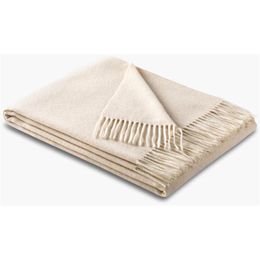 Estella Wohndecke &raquo;Lana&laquo; Hochwertige Wolle &ndash; 90% mit 10% Polyamid beige Polyamid, Wolle B/L: 130cm x 190cm