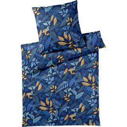 Elegante Bettw&auml;sche &raquo;Phantasy&laquo; 2 Stk. angenehmes Hautgef&uuml;hl blau Mako-Satin, Obermaterial: 100% Baumwolle B/L: 135cm x 200cm, 1 Stk., 1 Stk., Mako-Satin, B/L: 
