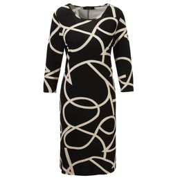 Aniston SELECTED Jerseykleid in schwarz-beige-gemustert | Gr.: 38