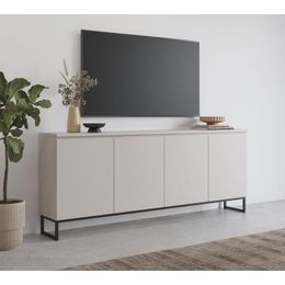 OTTO home Sideboard &raquo;Modo II, Breite 200 cm, moderne grifflose Kommode 4T&uuml;ren&laquo; Anrichte mit viel Stauraum, Einlegeb&ouml;den verstellbar, Metallkufen 