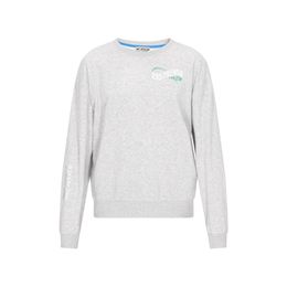 Mo Athlsr Sweatshirt 'Back To School' Herren Gr&ouml;&szlig;e M graumeliert / tanne / wei&szlig;
