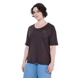 Ulla Popken Shirt in mahagoni | Gr.: 54-56