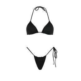 Acuarela Brand Bikini 'Rio Triangle Bikini Set' female size M Black