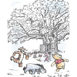 Komar Bild &raquo;Winnie the Pooh Playground&laquo; Disney 1 Stk. tlg. Wandbild zur Dekoration im Kinderzimmer - ohne Rahmen bunt Holz, Papier B/H/T: 40cm x 50cm, 