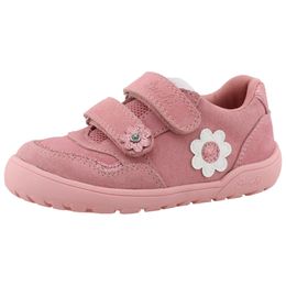 Lurchi Kinder Barfu&szlig;schuh "Jola Barefoot", Gr. 26, rosa, Veloursleder, kontrastfarbene Details, Schuhe, Halbschuh, Sneaker mit Bl&uuml;ten,