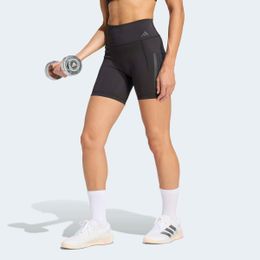 Damen Shorts "OPTIME WORKOUT 3-STREIFEN KURZE LEGGINGS"schwarz, innenbeinl&auml;nge ca. 18 cm, Gr. XS, adidas Performance, Obermaterial: 73% Polyester,
