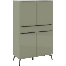set one by Musterring Highboard &raquo;Reno&laquo; 1 Stk. tlg. Mit Winkelfu&szlig; in diversen Farben, 155 cm H&ouml;he & Farbauswahl Glas, Holzwerkstoff B/H/T: 92cm x 155cm