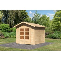 Karibu Gartenhaus &raquo;Talkau 4&laquo; beige Holzwerkstoff ohne Fu&szlig;boden, ohne Dacheindeckung