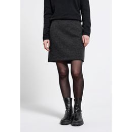 Damen Minirockanthrazit melange, Gr. 44, STREET ONE STUDIO, unifarben, Stoff, 90% Polyester, 10% Viskose, R&ouml;cke, mit seitlichen Einschubtaschen