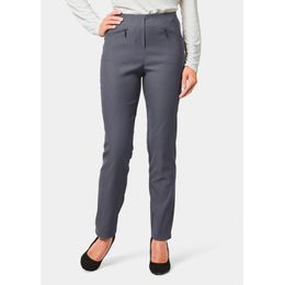 GOLDNER Elegante Stretchhose mit Schlupfbund in graphit | Gr.: 46