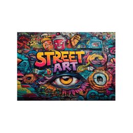 WALLARENA Fototapete Graffiti in Bunt | Gr.: 150 x 105 cm