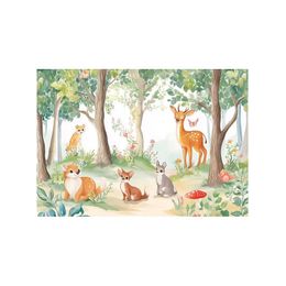 WALLARENA Fototapete Tiere in Gr&uuml;n | Gr.: 150 x 105 cm