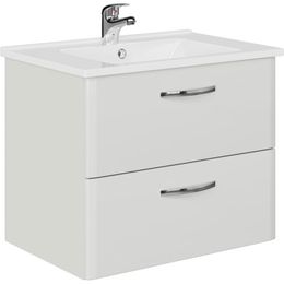 Waschtisch &raquo;Quickset 326, mit Keramikbecken, 65cm breit&laquo; 2 Stk. tlg. wei&szlig; B/H/T: 65cm x 54cm x 45cm