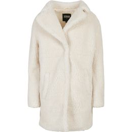 Urban Classics Damen Cabanjacke "Urban Classics Ladies Oversized Sherpa Coat", wei&szlig;, Gr. M, unifarben, 100% Polyester, Jacken