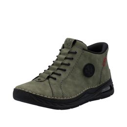 Rieker Damen Slip-On Sneaker "Ready2GO", Gr. 41, gr&uuml;n, Nubuklederimitat, Schuhe, High Top Sneaker, Boots, Stiefelette mit verst&auml;rkter Fersenkappe