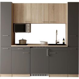 respekta K&uuml;chenzeile &raquo;Ingrid, inkl. Mikrowelle&laquo; zerlegt, wahlweise mit K&uuml;hlschrank, Soft-Close-Funktion, Breite 210 cm B/H/T: 210cm x 200cm x 60cm,mit