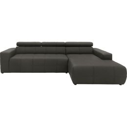 DOMO collection Ecksofa &raquo;BRANDON 289x177x80 cm, whlw. mit Sitztiefenverstellung, L-Form&laquo; mit Kopfteilverstellung, wahlweise Sitztiefenverstellung, L-