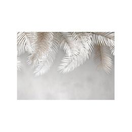 WALLARENA Fototapete Bl&auml;tter in Beige | Gr.: 150 x 105 cm