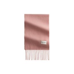 Marc O'Polo MARC O'POLO Damen Wollschal "mit langen Fransen", rosa, unifarben, Obermaterial: 100% Wolle, Modet&uuml;cher