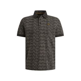 PME-Legend PME LEGEND Herren Poloshirt, schwarz, Gr. XXL, gemustert, Jersey, Obermaterial: 100% Baumwolle, Shirts, Kleine Seitenschlitze am Saum