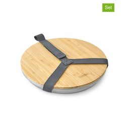 Black+Blum 5tlg. Outdoor-Teller-Set in Beige/ Silber - &Oslash; 25,6 cm - 24% | Damen-outdoor-ausruestung