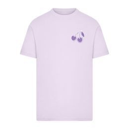 MisterTee Herren T-Shirt "MisterTee Paradise Cherries Tee"lila, Gr. S, bedruckt, 100% Baumwolle, Shirts