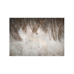 WALLARENA Fototapete Bl&auml;tter in Beige | Gr.: 150 x 105 cm