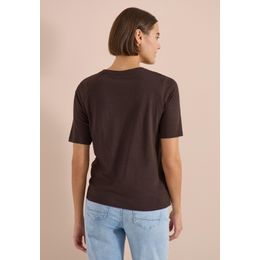 Cecil Damen Tunikashirt, braun, Gr. XXL, unifarben, Stoff, 50% Modal, 50% Baumwolle, Shirts, im Tunika-Style