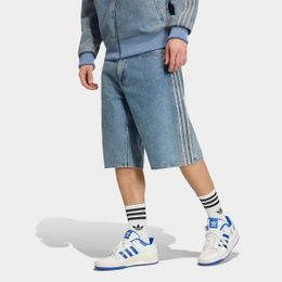 Herren Jeansshorts "FIREBIRD ADICOLOR DENIM-JORTS MITTELHOHER BUND BEIN GERADE GESCHNITTEN", blau, Gr. 34, adidas originals, Obermaterial: 100%