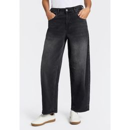Herrlicher Damen Loose-fit-Jeans &raquo;Barrow Denim Black&laquo; aus leichtem Denim, Barrel Look schwarz 29, L&auml;nge 30