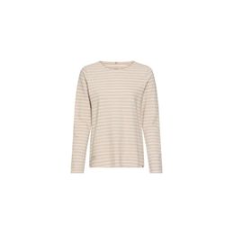 Camel Active Langarmshirt in beige melange stripe | Gr.: XXL