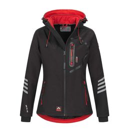 Jacke Arctic Seven Damen Softshelljacke AS186 in Schwarz-rot | Gr.: L