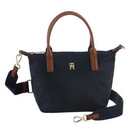 Tommy Hilfiger Damen Tragetasche &raquo;POPETTE MINI TOTE&laquo; Damen Umh&auml;ngetasche, Minibag mit abnehmbarem Umh&auml;ngeriemen blau B/H/T: 30cm x 20cm x 14cm