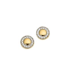 Firetti Damen Paar Ohrstecker &raquo;Schmuck Geschenk Gold 333 Ohrschmuck Kreis rund&laquo; mit Zirkonia (synth.) gold 7,5mm, Gelbgold 333