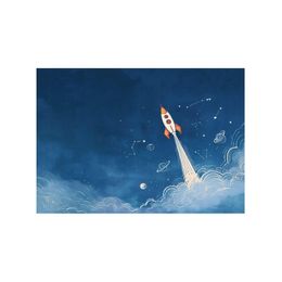 WALLARENA Fototapete Cosmos in Blau | Gr.: 200 x 140 cm
