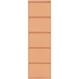 SPINDER DESIGN Schuhschrank &raquo;Billi Schuhklapper&laquo; Metall, Breite 50 cm, H&ouml;he 169 cm, 5 Klappen orange Metall B/H/T: 50cm x 169cm x 15cm, T&uuml;ren: 5 Stk.