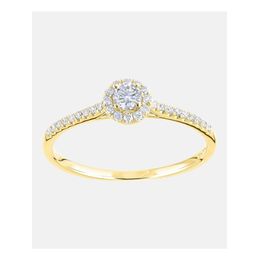Diamant L'&eacute;ternel Ring aus 375 Gelbgold mit 0.25 Karat Diamant | Gr.: 50