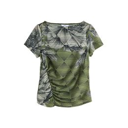 next Blouse female size XXXL Light beige / Light grey / Green