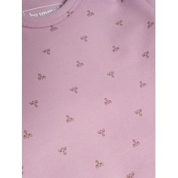 Hummel Kinder Langarmbody "Mini Bee Aop Body Longsleeve" in Lila | Gr.: 74