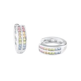 Prinzessin Lillifee Damen Paar Creolen &raquo;2024374&laquo; mit Zirkonia (synth.) bunt Silber 925 (Sterlingsilber)