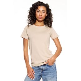 Cotton Prime 2 St&uuml;ck Damen T-Shirt O-Neck - Tee in beige | Gr.: XXL