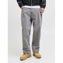 Jack & Jones JACK & JONES Herren Relax-fit-Jeans "JJIALEX JJORIGINAL SQ 067 NOOS", grau, Gr. 29, Abriebeffekte, Denim/Jeans, Obermaterial: 100% Baumwolle, Jeans