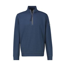 Lerros Herren Sweatshirt "Troyer in Sweatqualit&auml;t aus Strickmaterial", blau, Gr. XXXL, 90% Baumwolle, 10% Polyester, Sweatshirts
