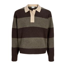 Jack & Jones JJXX Pullover 'JXRUBY' M&auml;dchen Gr&ouml;&szlig;e 140 hellbeige / braun / braunmeliert