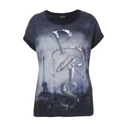 Aniston SELECTED Blusenshirt in dunkelblau-hellblau | Gr.: 38