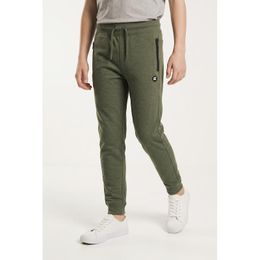 name it Jungen Jogginghose &raquo;NKMVIMO f&uuml;r Jungen mit B&uuml;ndchen und Stretchkomfort&laquo; unifarben, casual, regular fit, Baumwollmischung, Rundhals gr&uuml;n 164, N