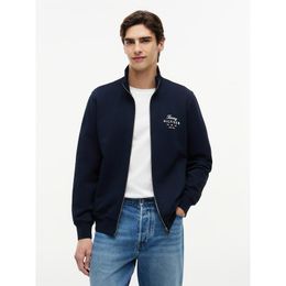 Tommy Hilfiger Herren Sweatjacke &raquo;SCRIPT STACK FZ STAND COLLAR&laquo; blau S