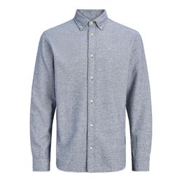 Jack & Jones Jack & Jones Herren Langarmhemd &raquo;JPRBLUHARVEY TWILL SOLID L/S SHIRT SN&laquo; Baumwolle, regular fit blau L, N-Gr