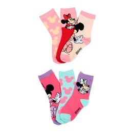 Disney Minnie Mouse Socken M&auml;dchen 6er Pack Disney Kindersocken in Mehrfarbig | Gr.: 31-34